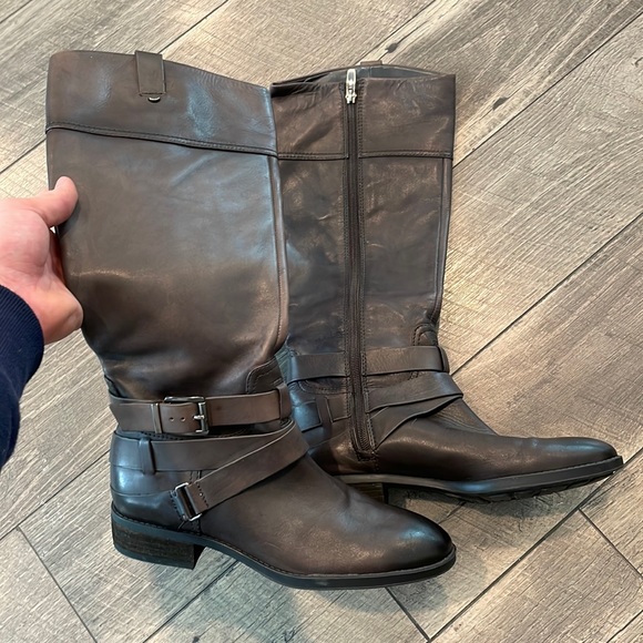 Vince Camuto | Shoes | Vince Camuto Gray Riding Boots | Poshmark